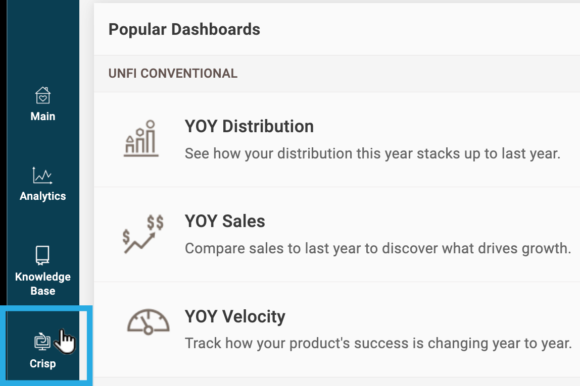 Accessing UNFI Insights data in Crisp – Crisp Knowledge Base