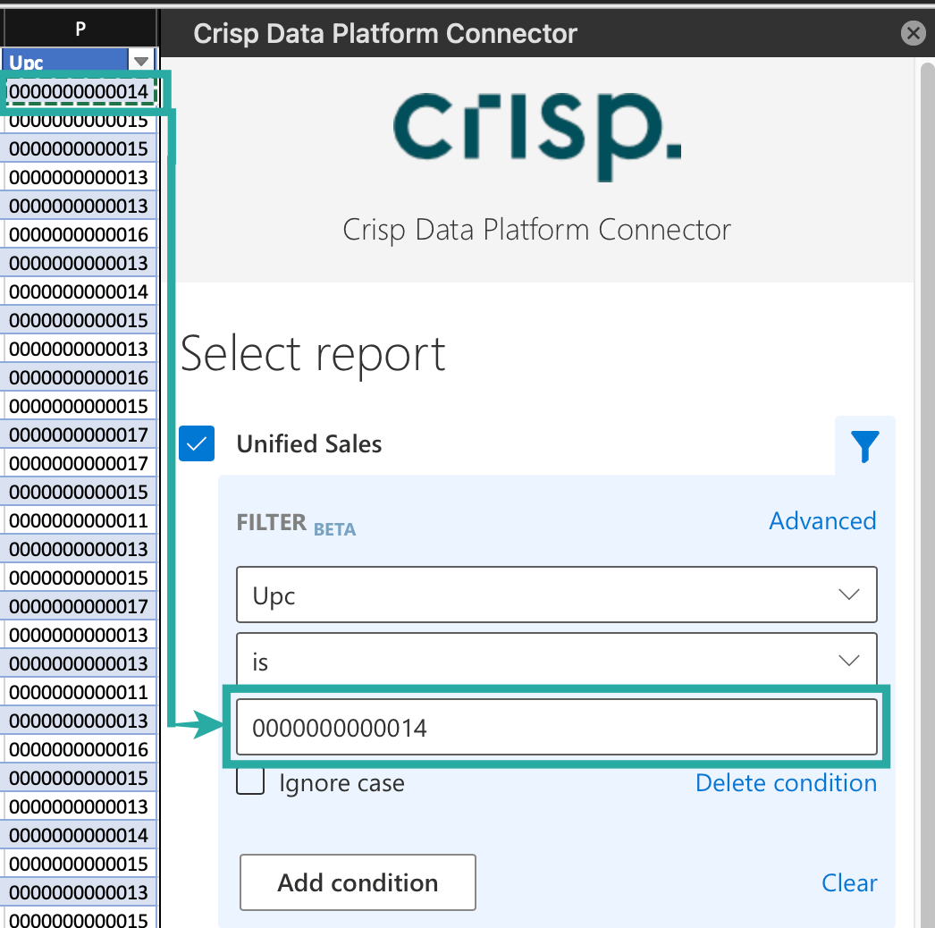 Filtering data using the Crisp Add-in for Excel – Crisp Knowledge Base